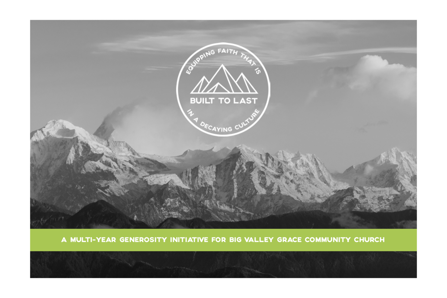 Built to Last - Quick Start Guide - Big Valley Grace Community Church