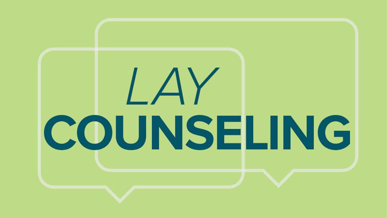 Counseling - Big Valley Grace Community Church
